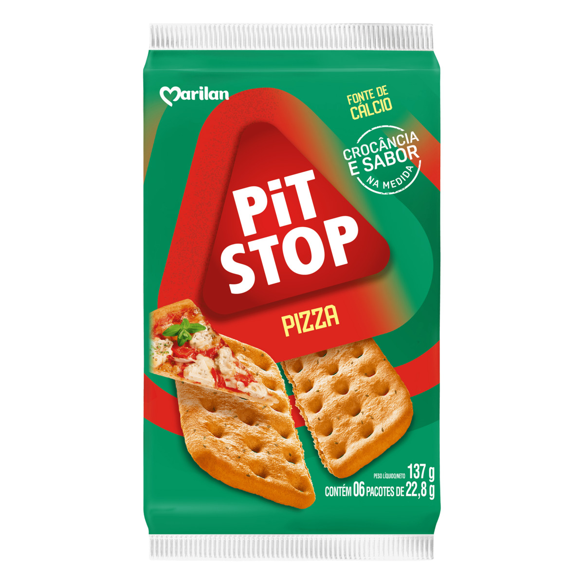 Biscoito Salgado Pit Stop Marilan Pizza Pacote 137g